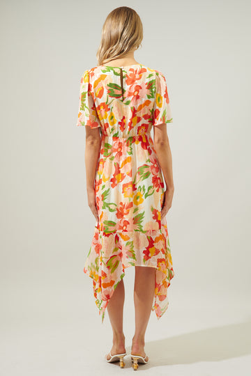 Sugarplum Floral Bumble Ruffle Mini Dress Sugarlips